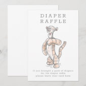Watercolor Tigger Baby Shower Diaper Raffle Invitation | Zazzle