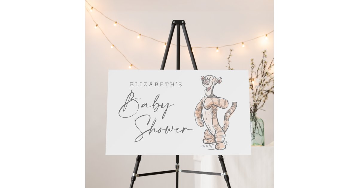 Watercolor Tigger Baby Shower Foam Board | Zazzle