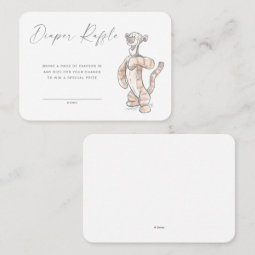 Watercolor Tigger Diaper Raffle Insert Card | Zazzle