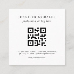 Watercolor Triangle Mauve Gray Pink Cream QR CODE Square Business Card ...
