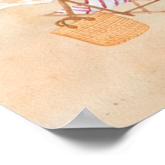 Watercolor Tropical Beach Poster | Zazzle