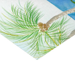 Watercolor Tropical Beach Tissue Paper | Zazzle