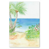 Watercolor Tropical Beach Tissue Paper | Zazzle