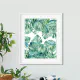 Watercolor Tropical Leaves Poster | Zazzle