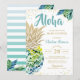 Watercolor Tropical Pineapple Beach Baby Shower Invitation | Zazzle