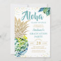 Watercolor Tropical Pineapple Beach Graduation Invitation | Zazzle