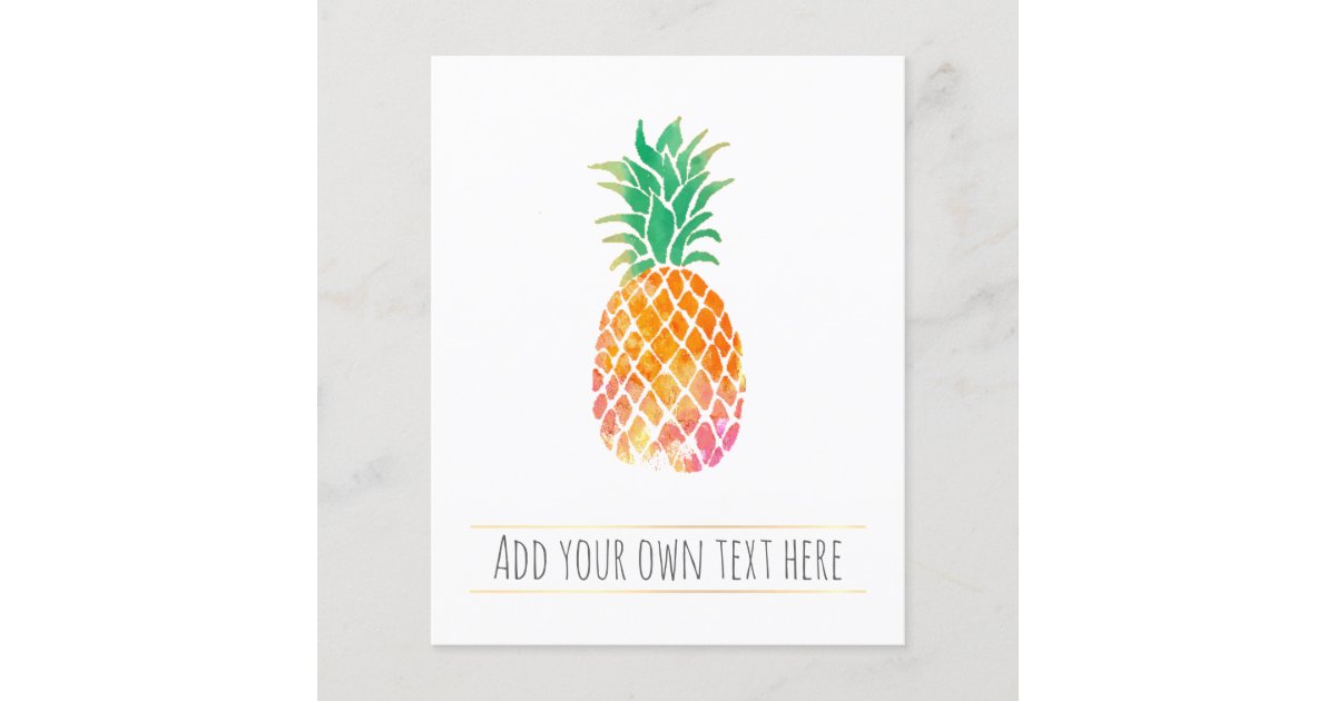 watercolor tropical pineapple flyer | Zazzle