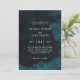 watercolor turquoise and black wedding invitations | Zazzle