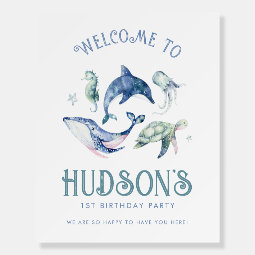 Watercolor Under the Sea Welcome Sign | Zazzle