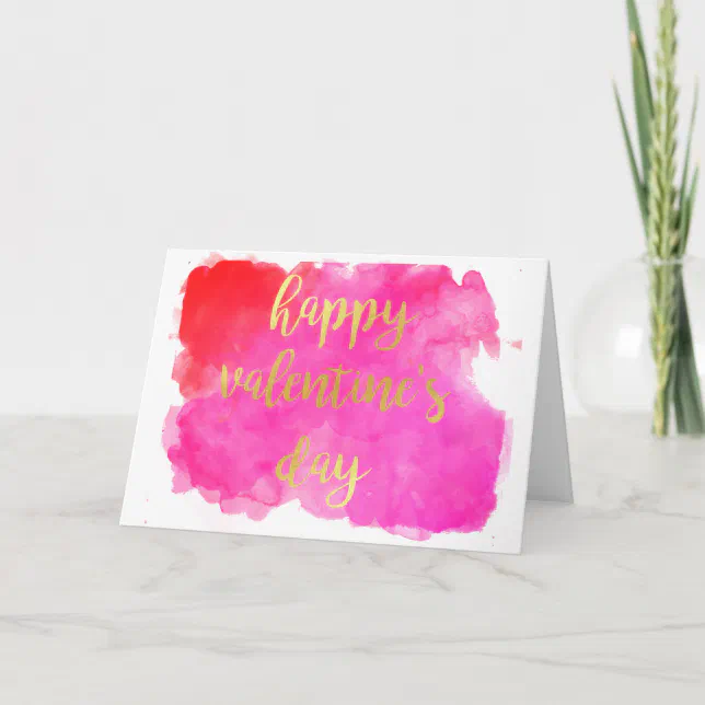 Watercolor Valentine's Day Card | Zazzle