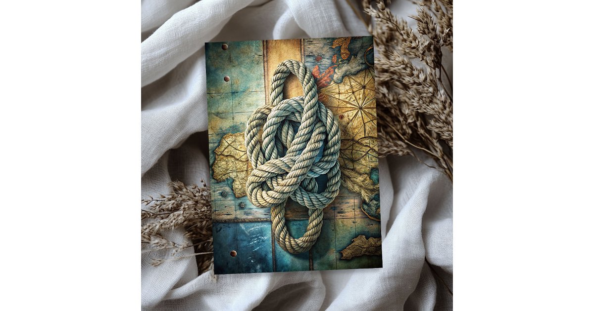 Watercolor vintage nautical rope retro maps tissue paper | Zazzle