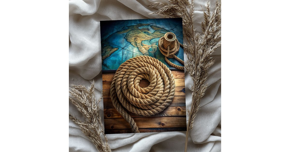 Watercolor vintage sea nautical rope old maps tissue paper | Zazzle