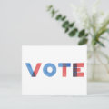 Watercolor VOTE Postcard | Zazzle