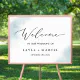 Watercolor Wash | Blue Wedding Welcome Poster | Zazzle