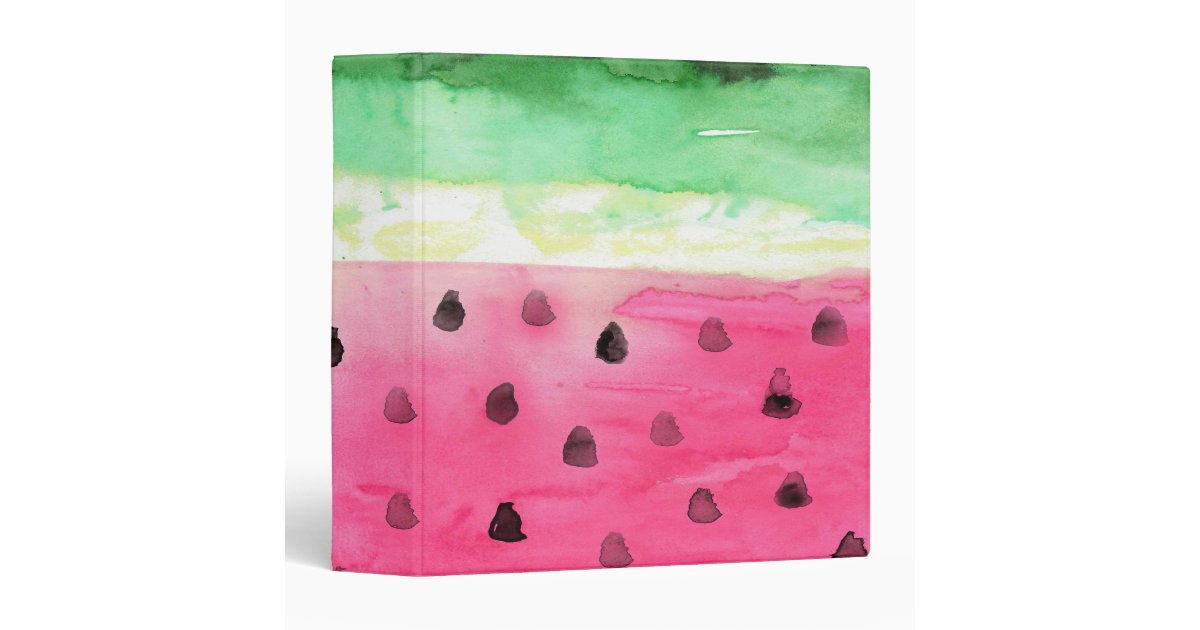 Watercolor Watermelon Binder | Zazzle