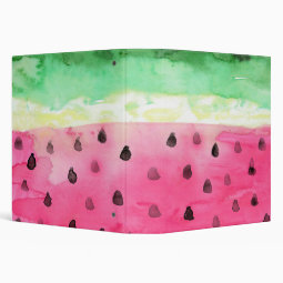 Watercolor Watermelon Binder | Zazzle