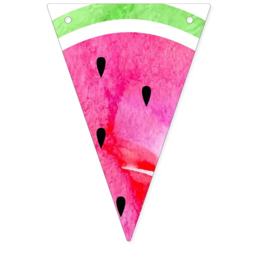 Watercolor Watermelon Bunting Flags | Zazzle