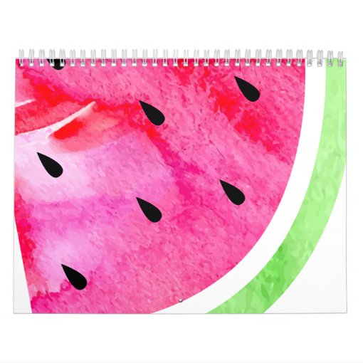 Watercolor Watermelon Calendar | Zazzle