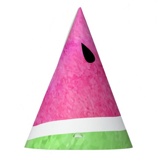 Watercolor Watermelon Party Hat | Zazzle