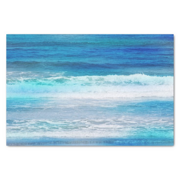 Watercolor Waves Tissue Paper | Zazzle