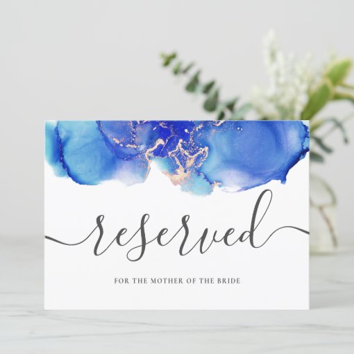 Watercolor Wedding Reserved Seating Sign Invitation | Zazzle