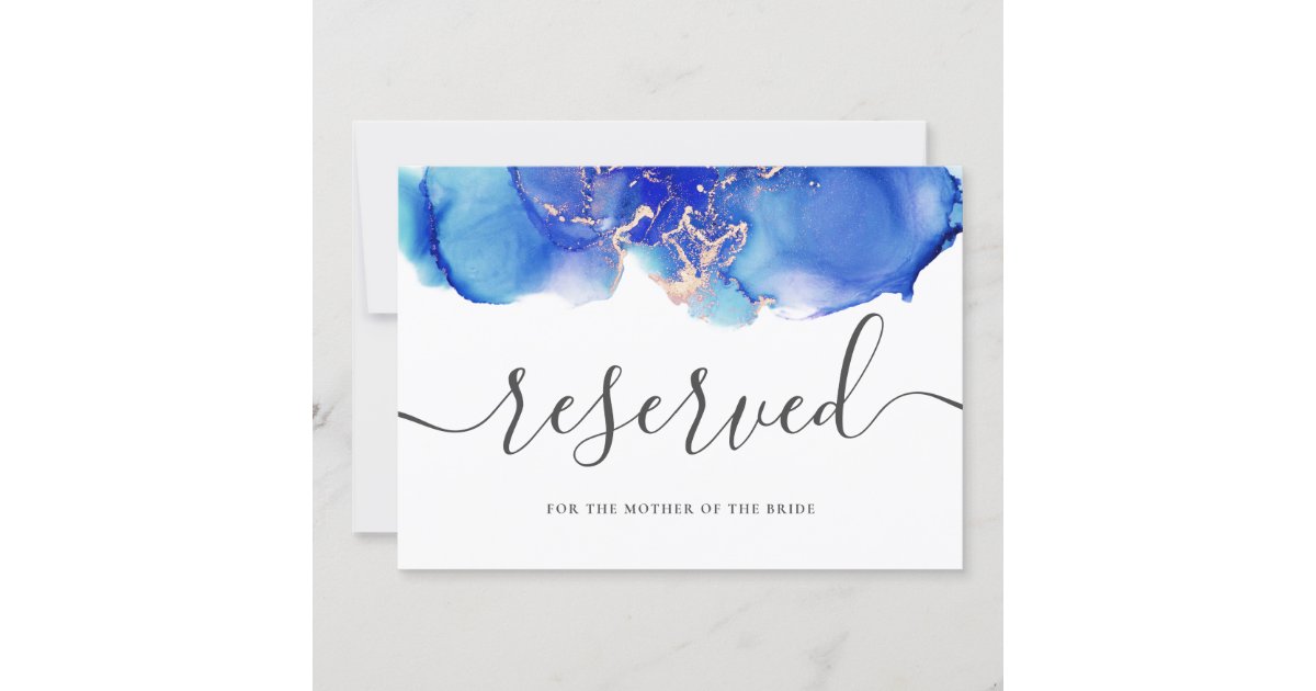 Watercolor Wedding Reserved Seating Sign Invitation | Zazzle