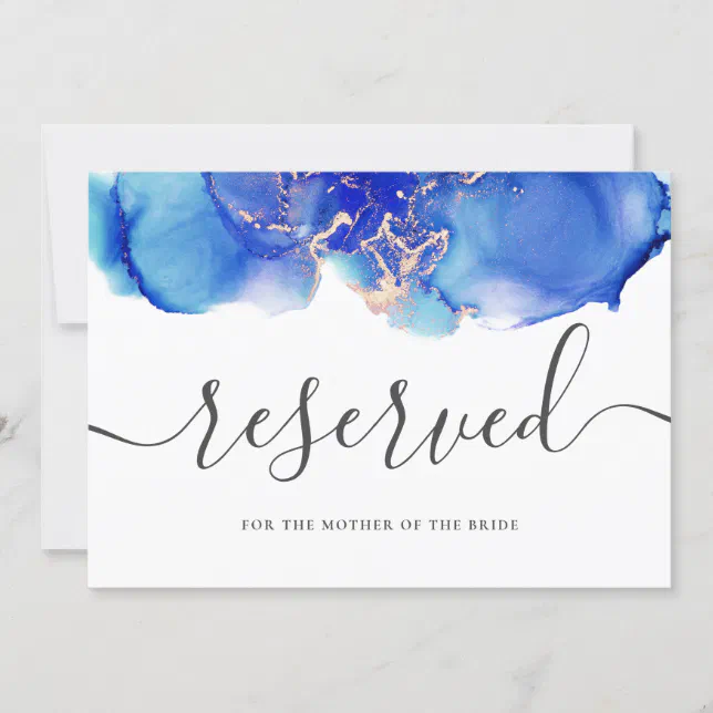 Watercolor Wedding Reserved Seating Sign Invitation | Zazzle