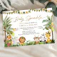 Watercolor Wild Jungle Safari Baby Sprinkle Invitation | Zazzle