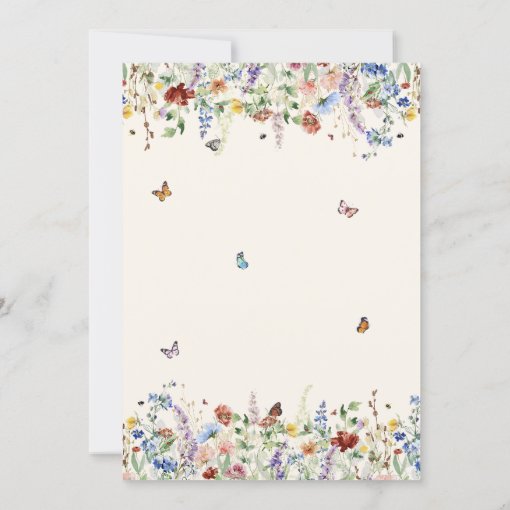 Watercolor Wildflower Butterflies Graduation Party Invitation | Zazzle