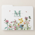 Watercolor Wildflower Insects Floral Spring Garden File Folder | Zazzle