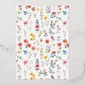 Watercolor Wildflower Spring Summer Arch Wedding Foil Invitation | Zazzle