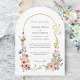 Watercolor Wildflower Spring Summer Arch Wedding Invitation | Zazzle