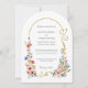 Watercolor Wildflower Spring Summer Arch Wedding Invitation | Zazzle