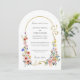 Watercolor Wildflower Spring Summer Arch Wedding Invitation | Zazzle