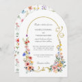 Watercolor Wildflower Spring Summer Arch Wedding Invitation | Zazzle