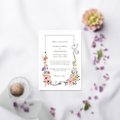 Watercolor Wildflower Spring Summer Wedding Foil Invitation | Zazzle