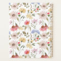 Watercolor Wildflowers Personalized Script Name Planner | Zazzle