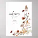 Watercolor Wildflowers Welcome Poster | Zazzle