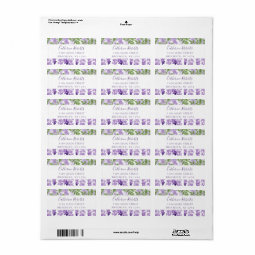 Watercolor Wisteria Wedding Address Label | Zazzle