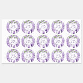 Watercolor Wisteria Wedding Spread The Love Script Labels | Zazzle