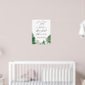 Watercolor Woodland Bridal Shower Welcome Poster | Zazzle
