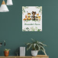Watercolor Woodland Forest Animals Greenery Poster | Zazzle