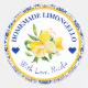 Watercolor Yellow & Blue Homemade Limoncello label | Zazzle