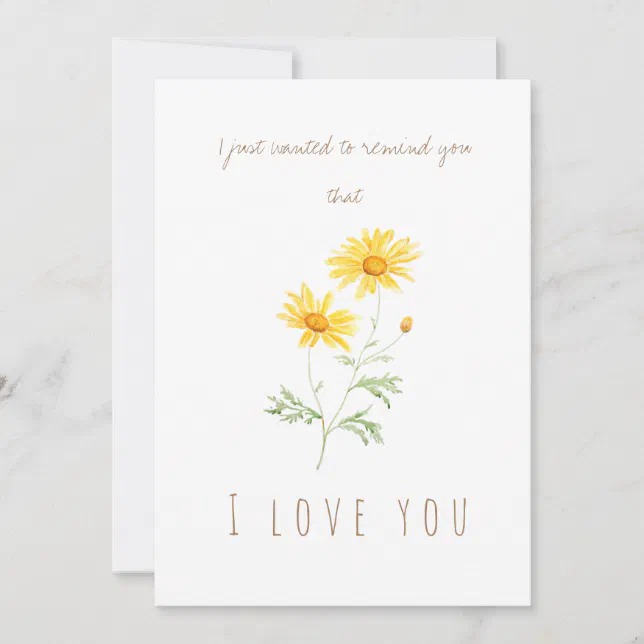 watercolor yellow daisy flowers greeting card | Zazzle
