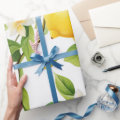 Watercolor Yellow Lemon Pattern Wrapping Paper | Zazzle