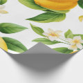 Watercolor Yellow Lemon Pattern Wrapping Paper | Zazzle