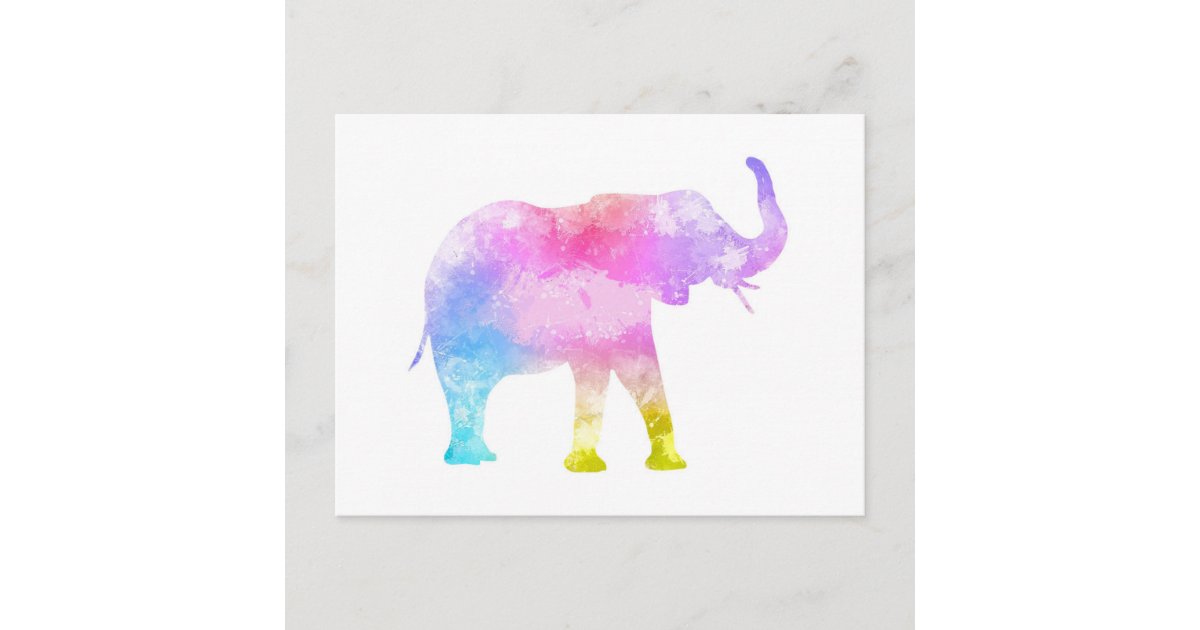 Watercolour Elephant Postcard | Zazzle