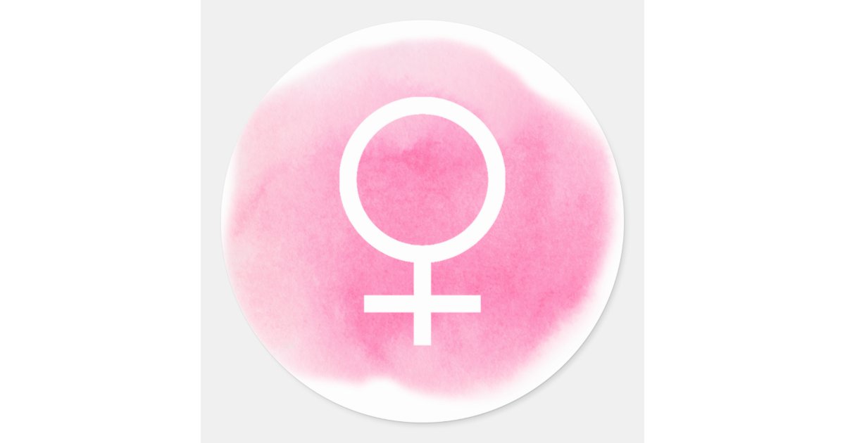 Watercolour Pastel Venus Symbol Stickers | Zazzle
