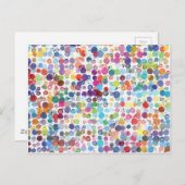 Watercolour Splash Dot Pattern Postcard | Zazzle