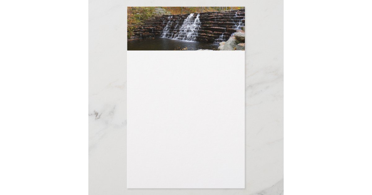 Waterfall at Laurel Hill State Park I Stationery | Zazzle